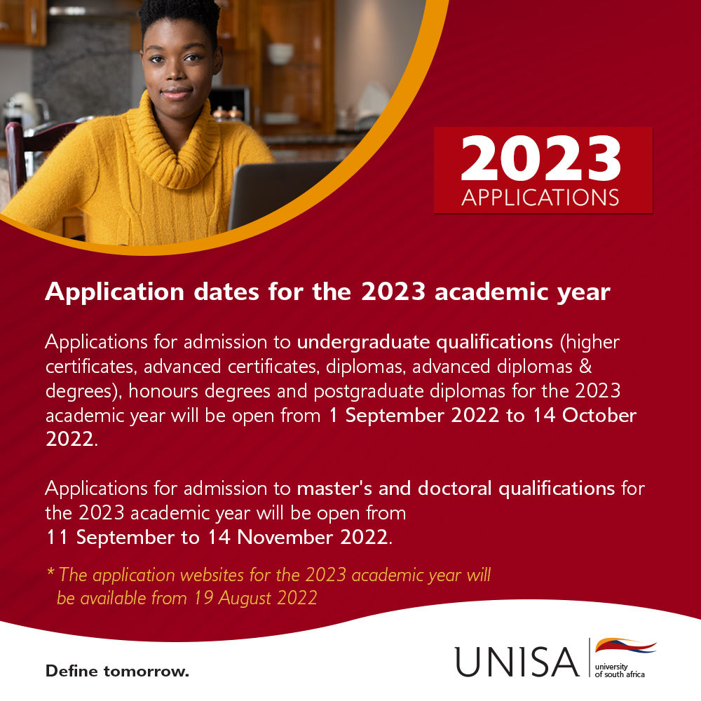 UNISA Application Opening and Closing Dates - CourseDemia.com